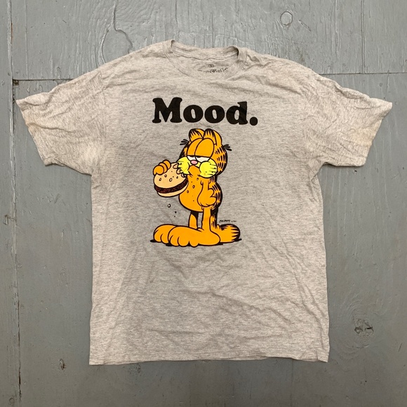 Garfield | Shirts | Garfield Mood Tshirt Large Funny Comic Hamburger ...
